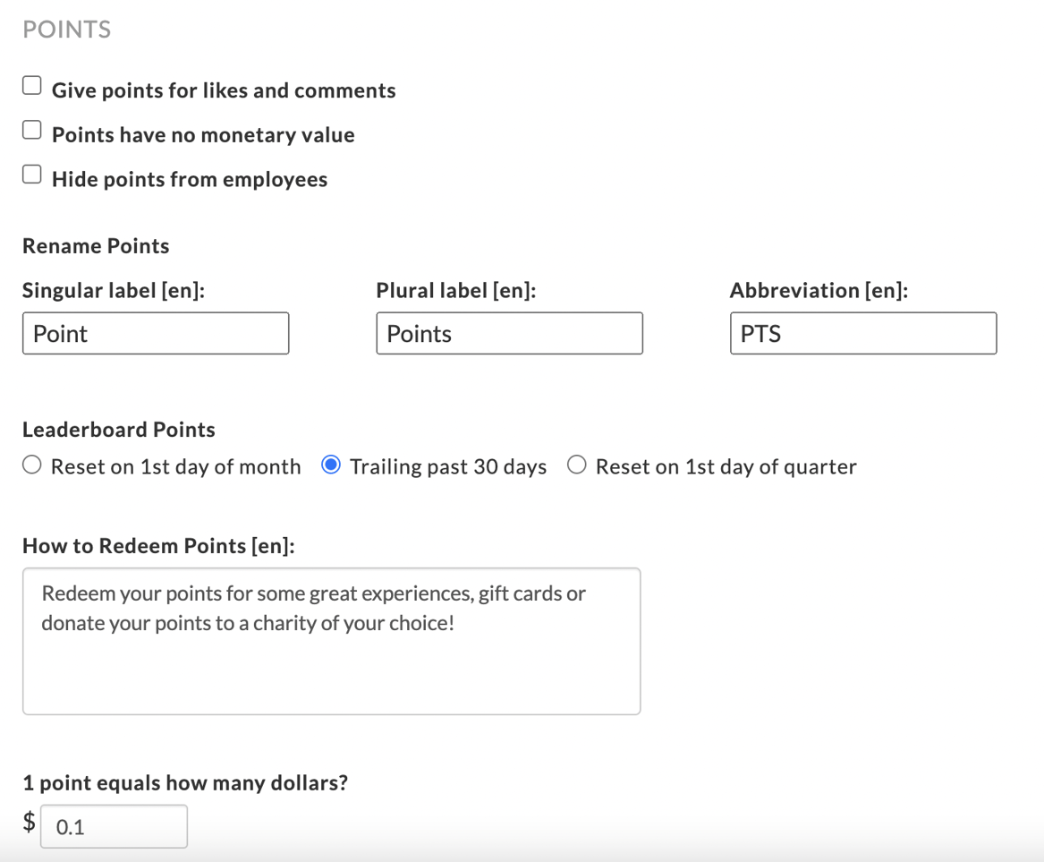 How Do I Change Points Configuration For Roles?