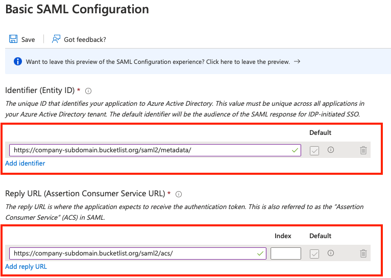 Entra ID (formally Azure AD) SAML2 SSO Integration