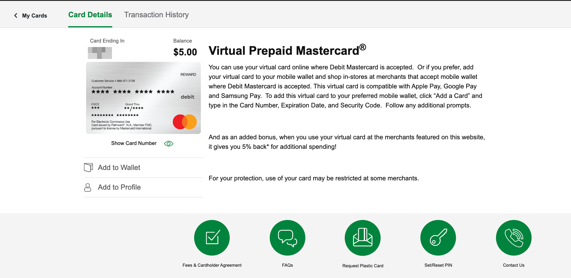 How do I claim my prepaid Visa or Mastercard after redeeming in Bucketlist?