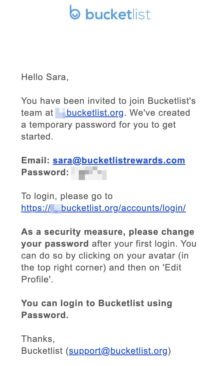 How do I Log In to Bucketlist?