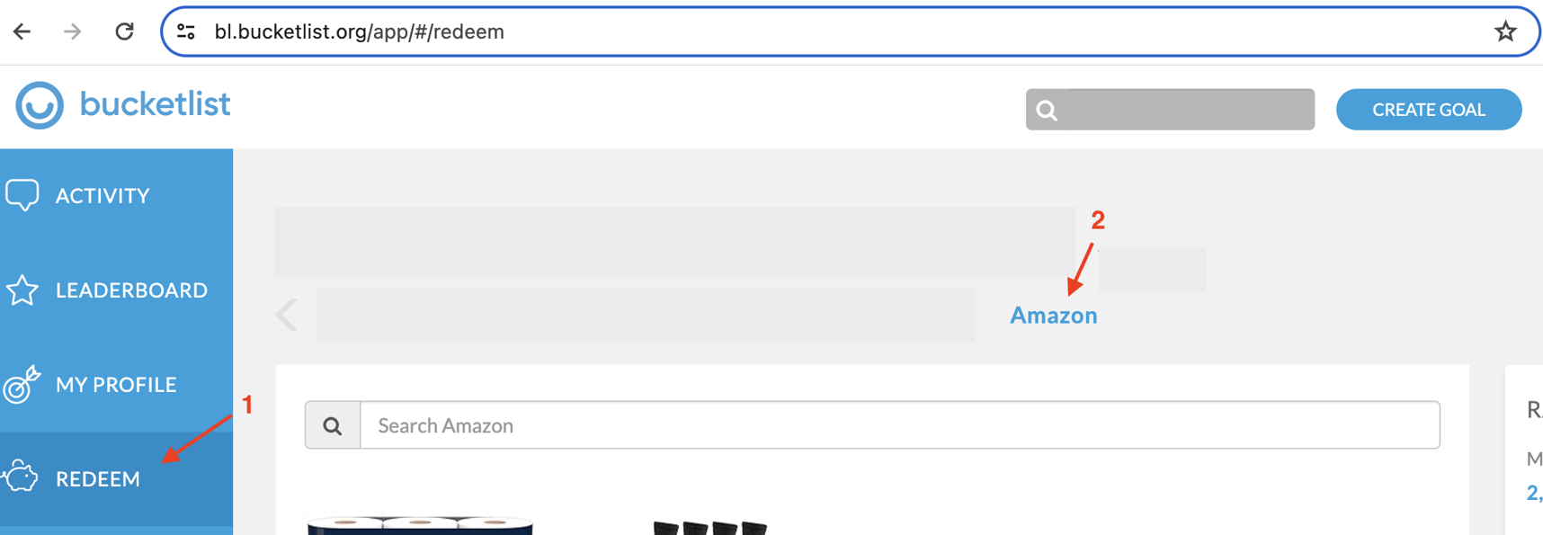 How do I Redeem for an Amazon Item in the Marketplace?